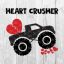 Valentines Truck SVG DXF PNG Cut File - Monster Truck SVG