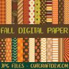 Fall digital paper, Thanksgiving digital paper, Autumn digital paper