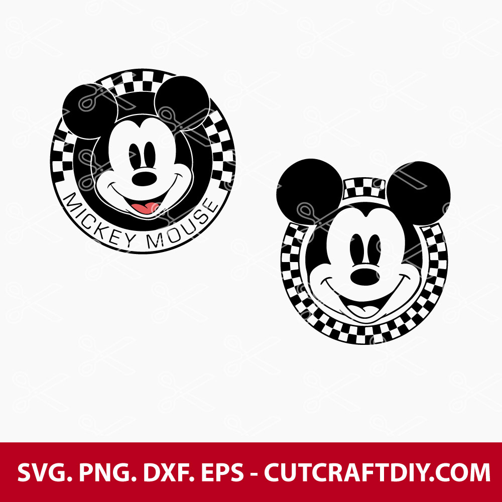 Checkered Disney Mickey Mouse SVG Mickey Mouse SVG PNG DXF